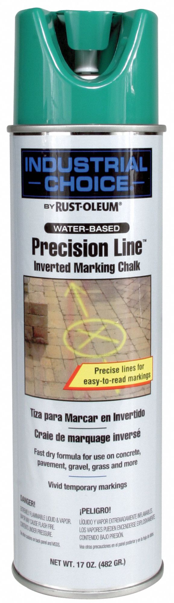 RUST-OLEUM, Inverted Paint Dispensing, Green, Inverted Marking Chalk ...