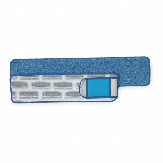 RUBBERMAID COMMERCIAL PRODUCTS, Microfiber, Blue, Mop Pad - 3CCX2 ...