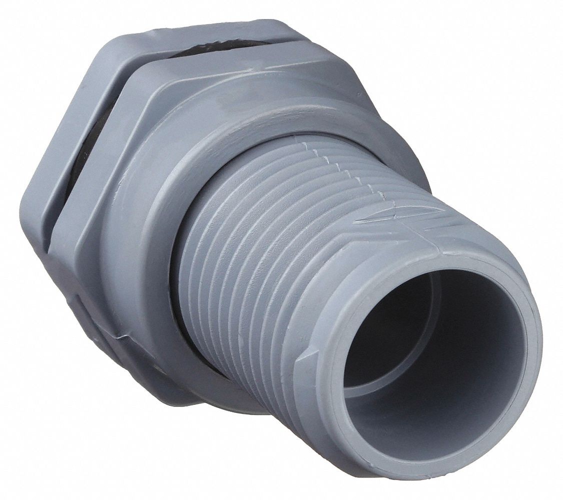 HAYWARD, CPVC Body, 2 in Female Socket Inside, Bulkhead Tank Fitting ...