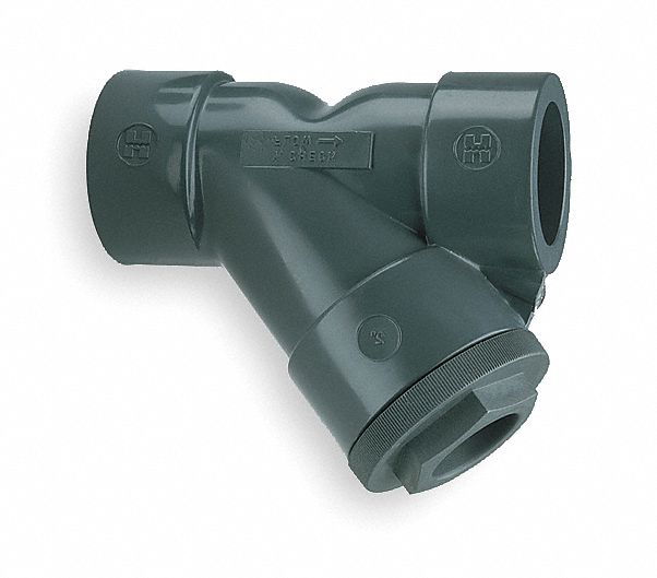 HAYWARD Y Strainer: CPVC, 1/2 in, Socket, Perforated, 0.031 in, 130 psi ...
