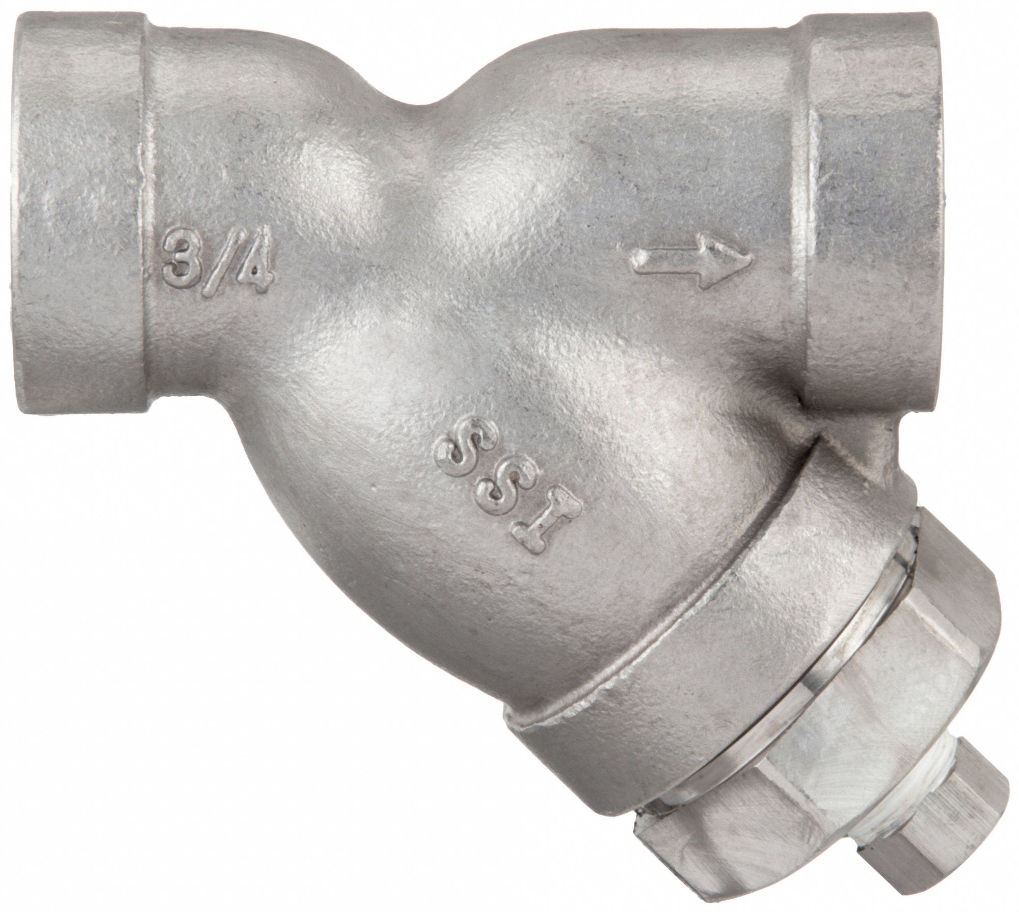 SSI, 1/2 in, NPT, Y Strainer - 3CFU1|0050-1500Y1TT-1 - Grainger