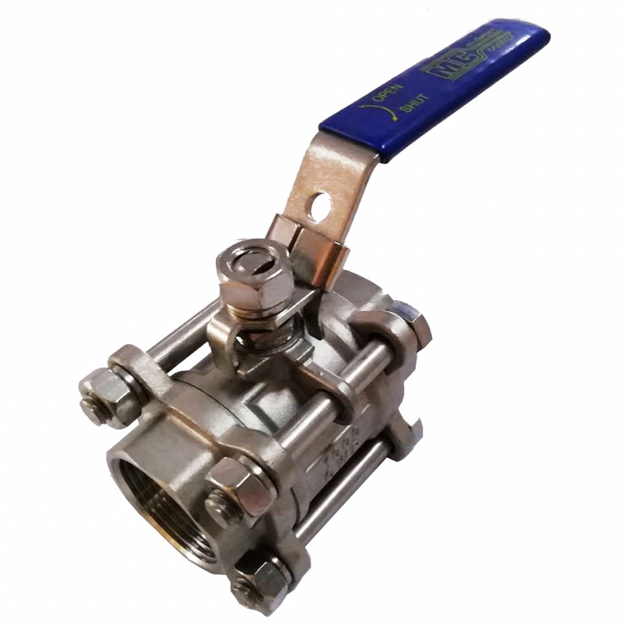 4 in, 316 Stainless Steel, Manual Two-Way Ball Valve - 3CFV9|G-S3P1K ...