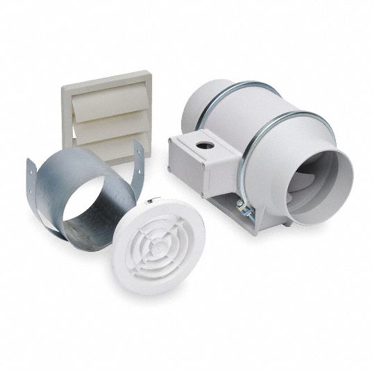 293 cfm Max., 6 in Duct, In-Line Duct Fan - 3CGA1|KIT-TD150 - Grainger