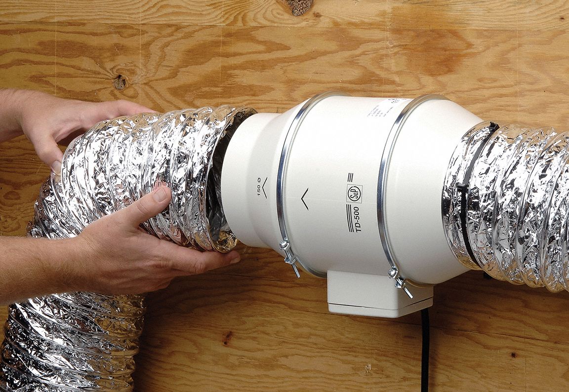 SOLER & PALAU In-Line Duct Fan: 101 cfm Max., 4 in Duct, 26 W, 120V AC ...
