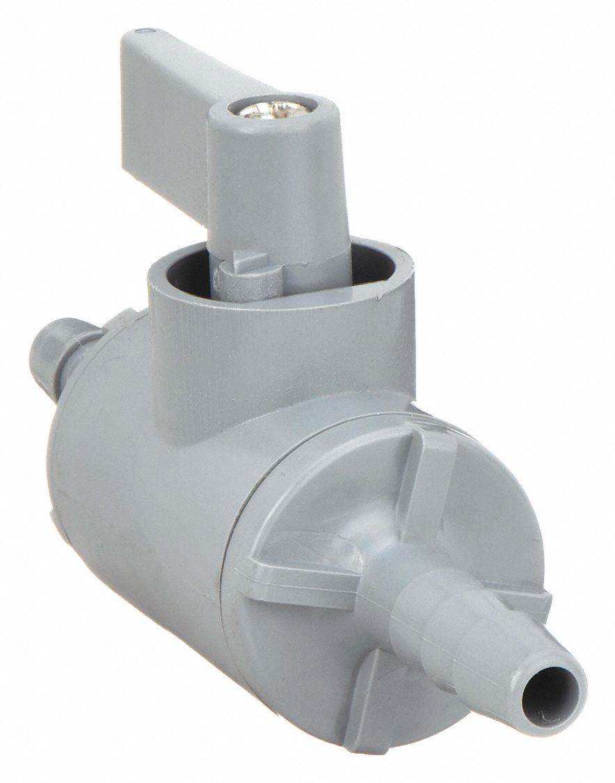 APPROVED VENDOR PVC BALL VALVE,INLINE,BARB X BARB,1/4 IN - Ball Valves ...