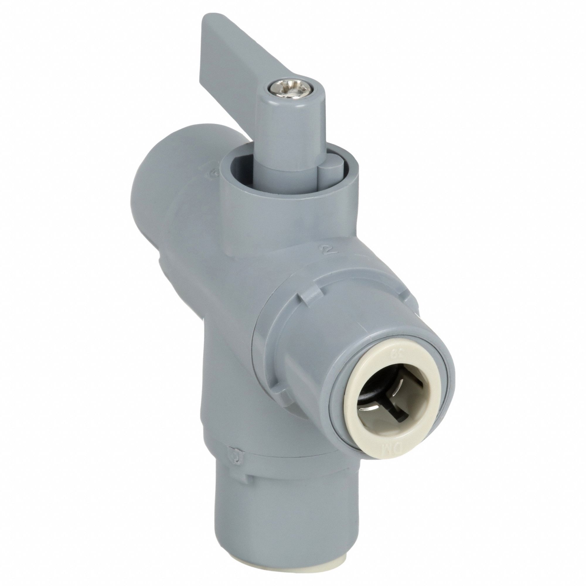 3/8 in, PVC, Manual Three-Way Ball Valve - 3CGG9|6901290 - Grainger