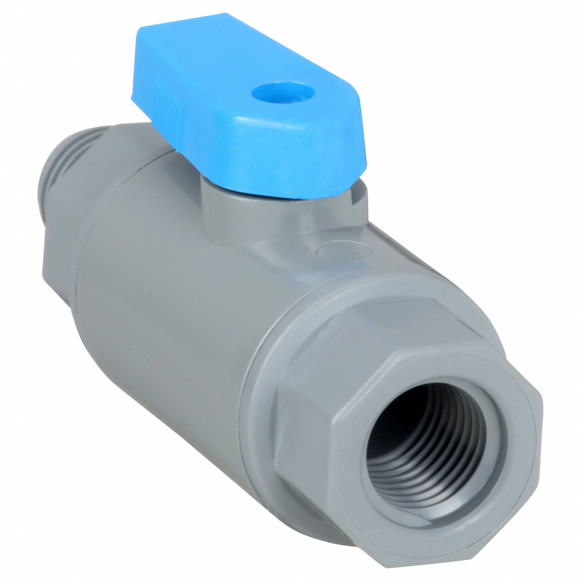 1/4 in, PVC, Manual Two-Way Ball Valve - 3CGJ1|6380490 - Grainger