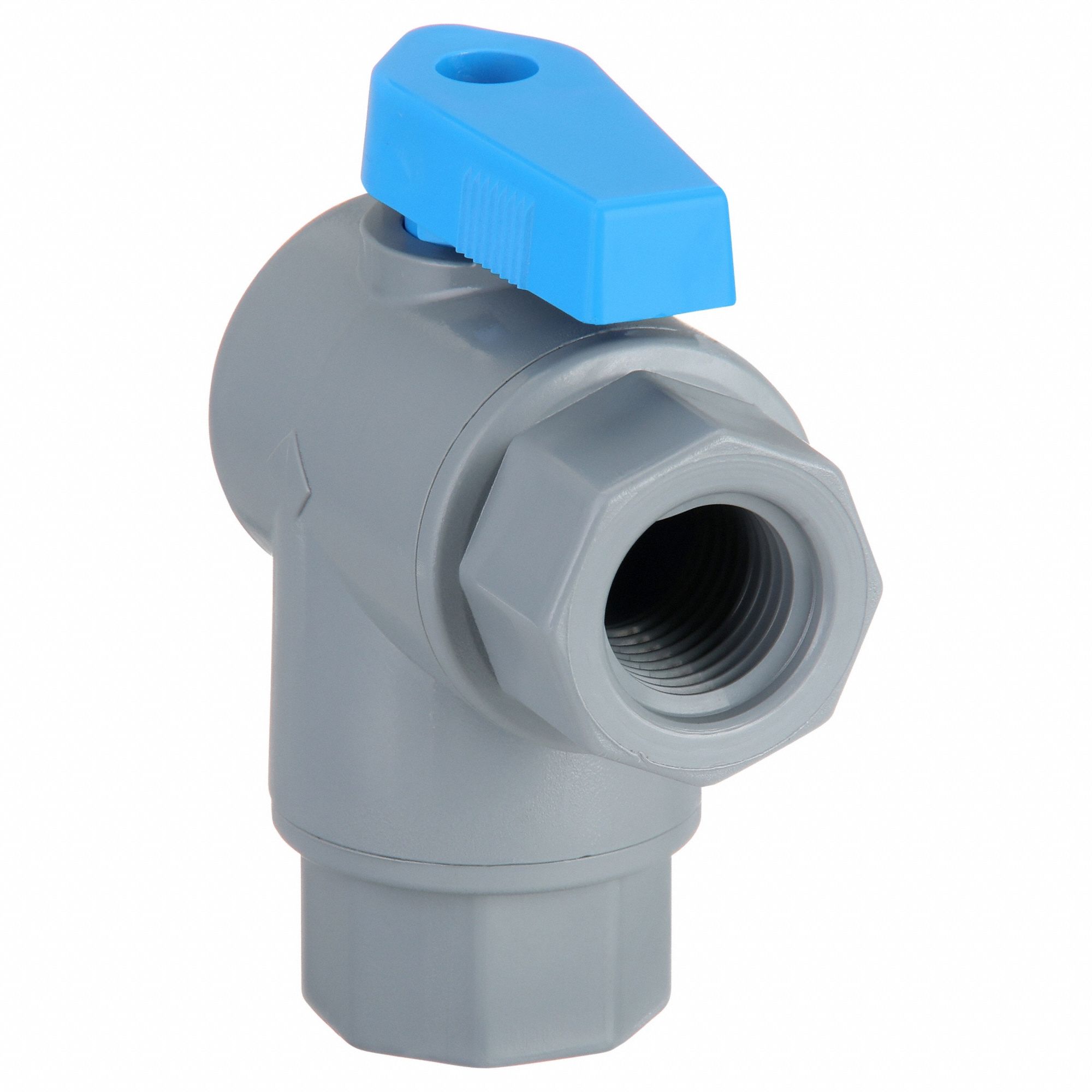 1/4 in, PVC, Manual Two-Way Ball Valve - 3CGR9|PVC 657-4F4F-F - Grainger