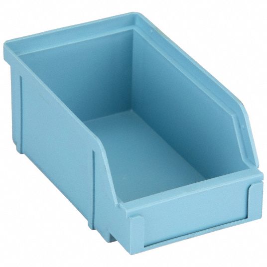 LEWISBINS, 4 in x 7 in x 2 7/8 in, Light Blue, Hang and Stack Bin ...