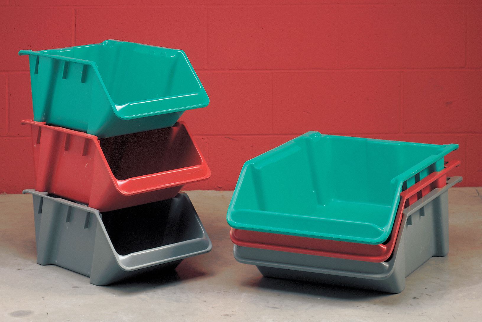 LEWISBINS STACK AND NEST BIN,W 11 3/8,D 24,GR - Stacking Bins ...