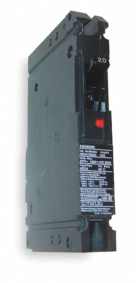 SIEMENS, 80 A Amps, 22kA at 277V AC, Molded Case Circuit Breaker - 3CMH2|ED41B080 - Grainger