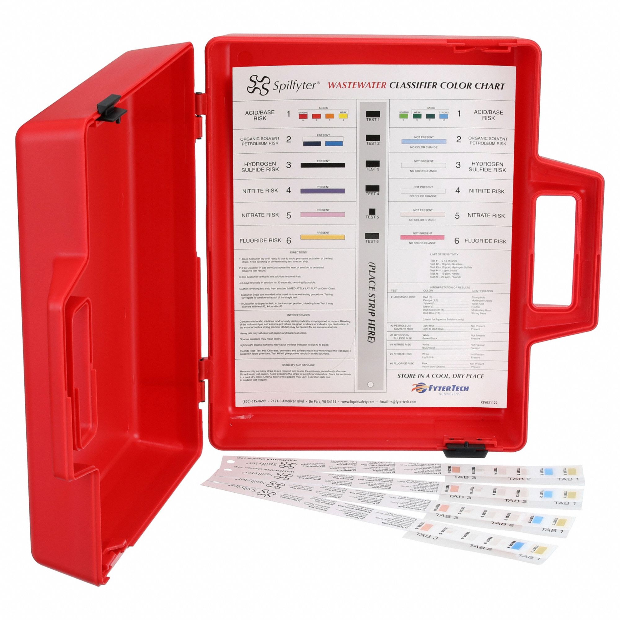 SPILFYTER, Wastewater, 20 Tests, Classifier Kit - 3CNW5|581020 - Grainger