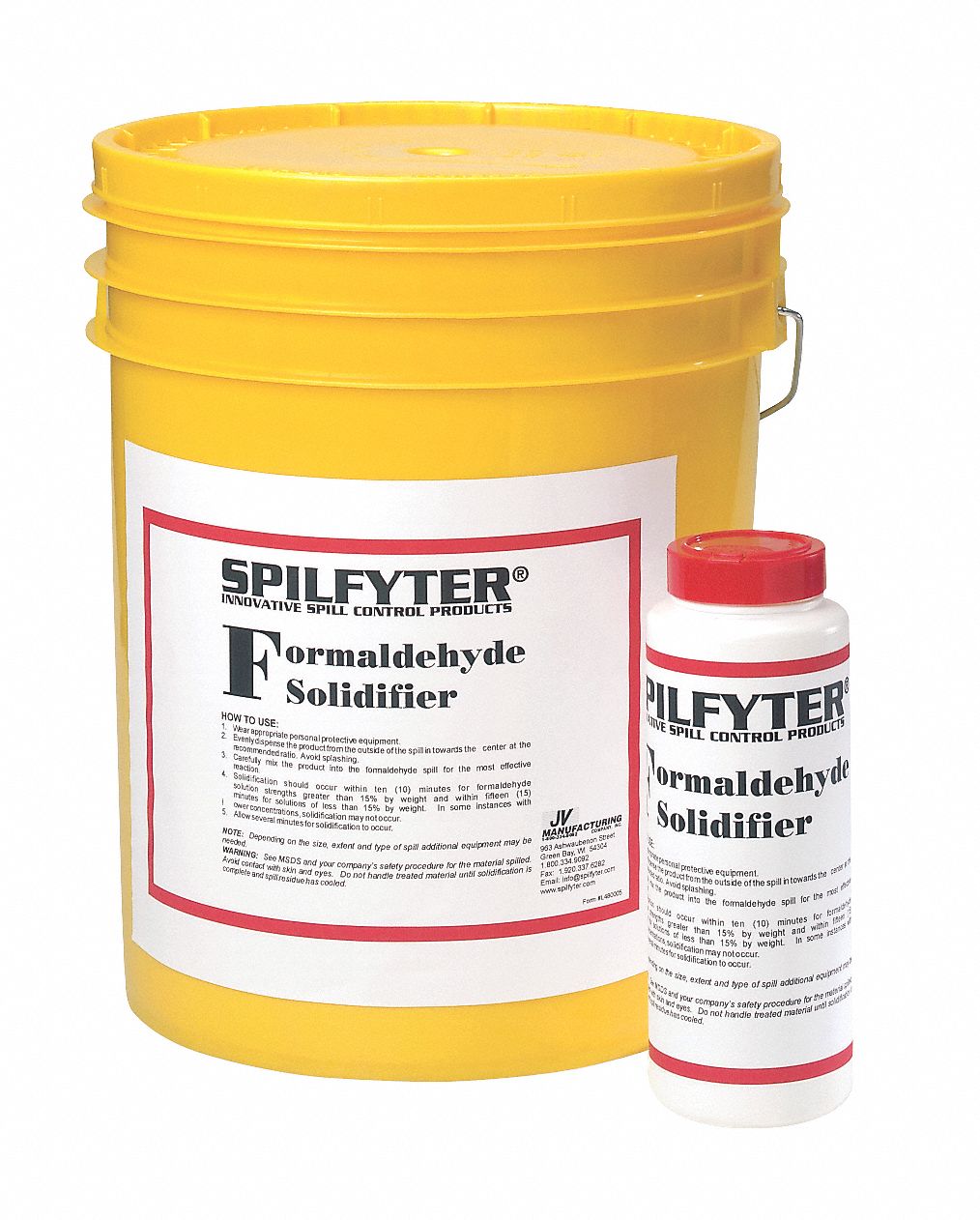 SPILFYTER, Granular, 0.24 gal Shaker Bottle, Formaldehyde Solidifier ...