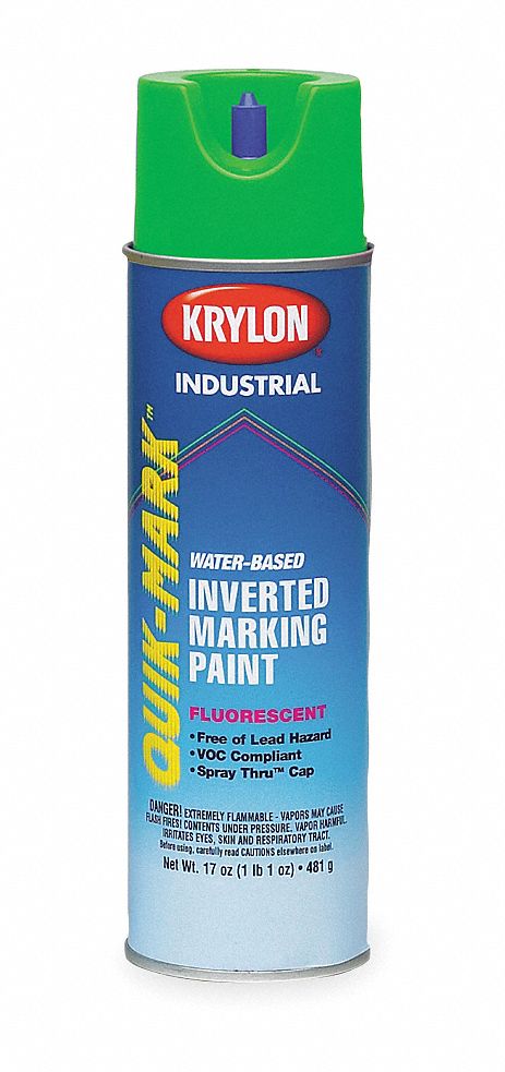 KRYLON, Fluorescent Safety Green, Inverted Striping Paint - 3CPJ4 ...