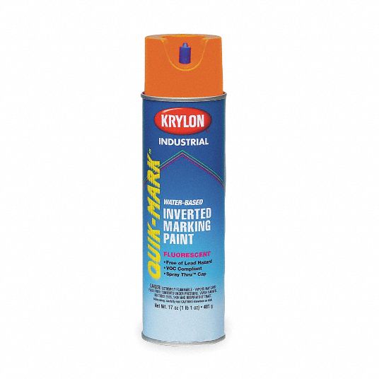 KRYLON, Fluorescent Red-Orange, Inverted Striping Paint - 3CPJ5|S03650 ...