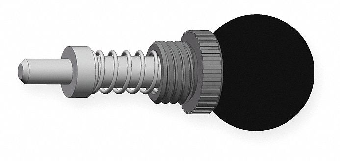 Ball Knob, 0.313 in Plunger Wd, Weld Mount Retractable Spring Plunger ...