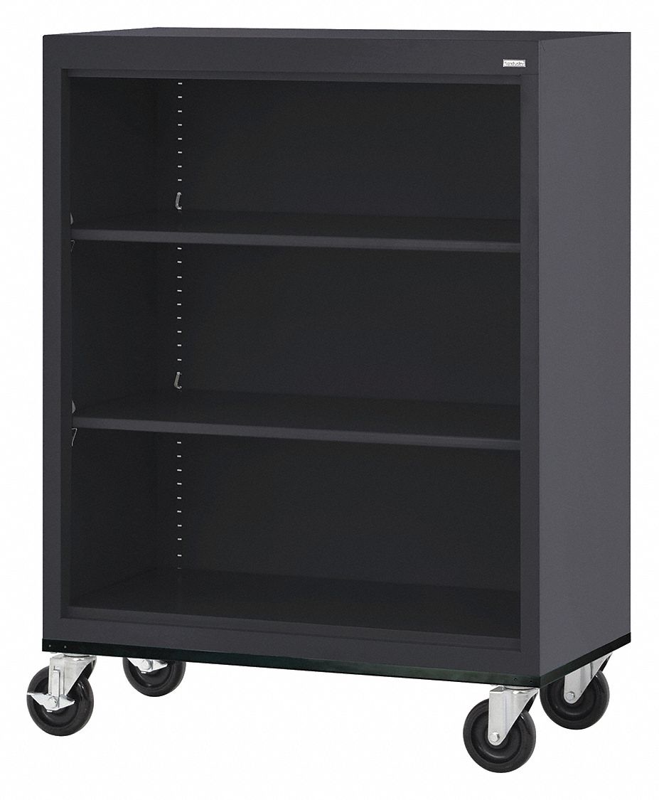 ATLANTIC METAL, Black, Steel, Mobile Bookcase - 3CTG9|BM20361842-09 ...