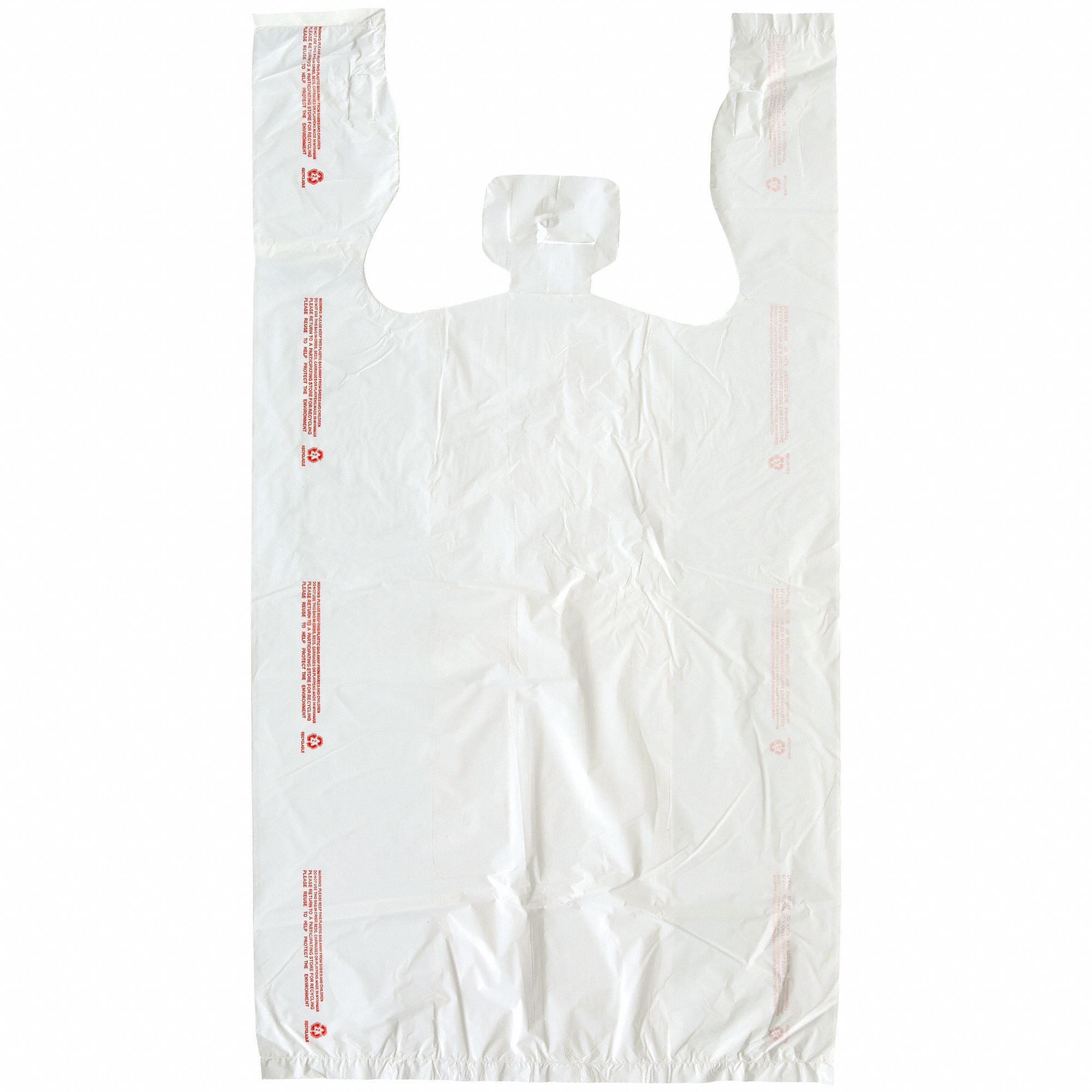 0.5 mil Thick, 21 1/2 in Ht, T-Shirt Bag - 3CUE3|3CUE3 - Grainger