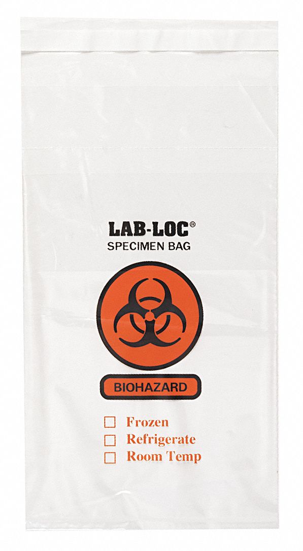 LDPE, Biohazard, Specimen Transfer Bag - 3CUF2|3CUF2 - Grainger