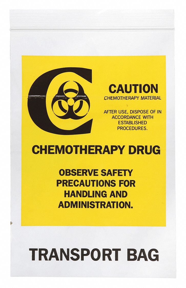 1/2 gal Capacity, 6 in Overall Wd, Chemo Waste Bags - 3CUF4|3CUF4 ...