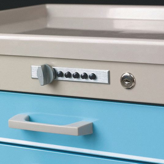 METRO, 1 in Overall Ht, 1 in Overall Wd, Medical Cart Lock Assembly ...