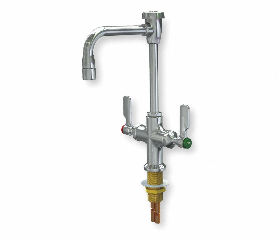 WATERSAVER FAUCET COMPANY Grifo Cuello de Cisne,Latón,Cromado - 3CWJ9 ...