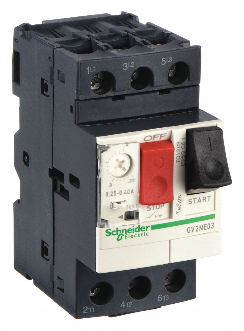 SCHNEIDER, Non-Reversing, 3 Poles, Manual Motor Starter - 3CY82|GV2ME03 ...