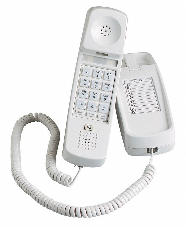 CETIS Trimline Phone: Hospitality / Office, White, 1 Lines - 3CZG1 ...