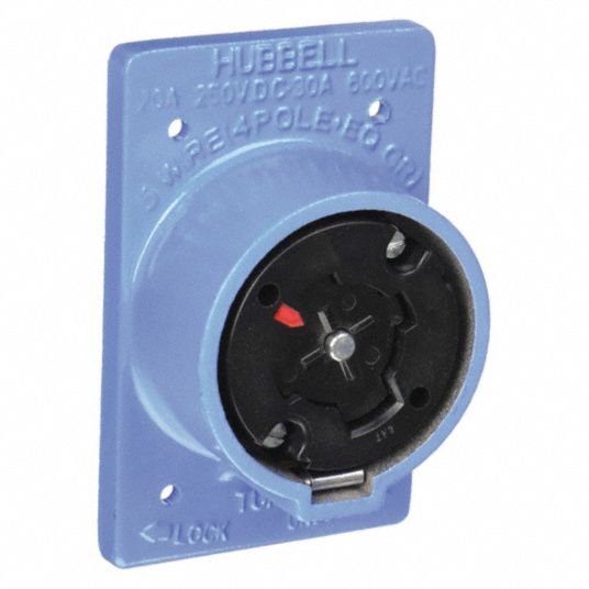 Non-NEMA, 20/30 A, Locking Receptacle - 3D057|HBL25403 - Grainger