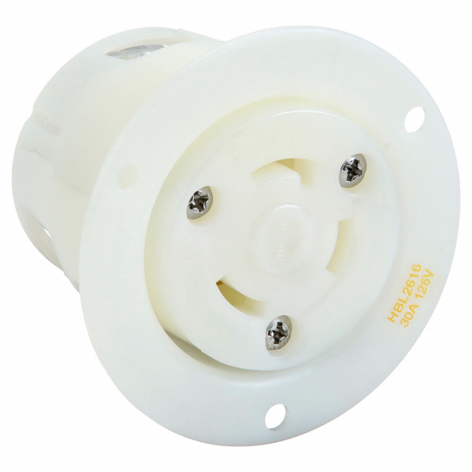 L5-30R, 30 A, Flanged Locking Receptacle - 3D073|HBL2616 - Grainger