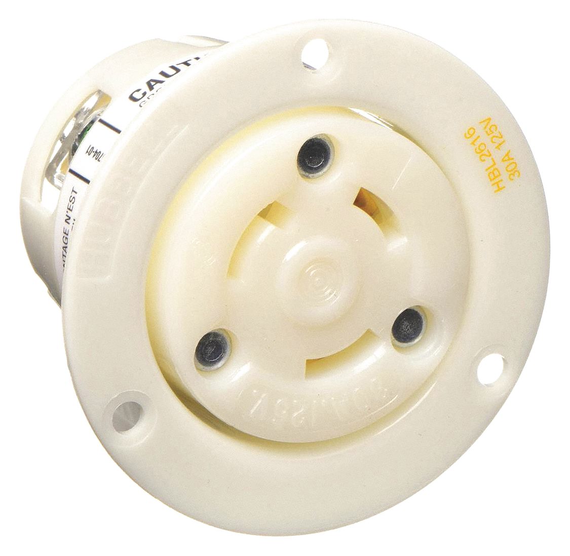 L5-30R, 30 A, Flanged Locking Receptacle - 3D073|HBL2616 - Grainger