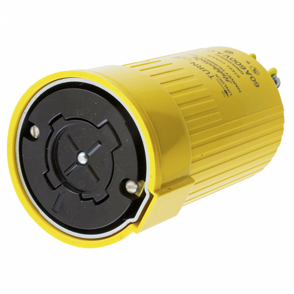 HUBBELLOCK Locking Connector: Non-NEMA/60A, 60, 600V AC, 3 Poles ... HUBBELLOCK Locking Connector: Non-NEMA/60A, 60, 600V AC, 3 Poles ...