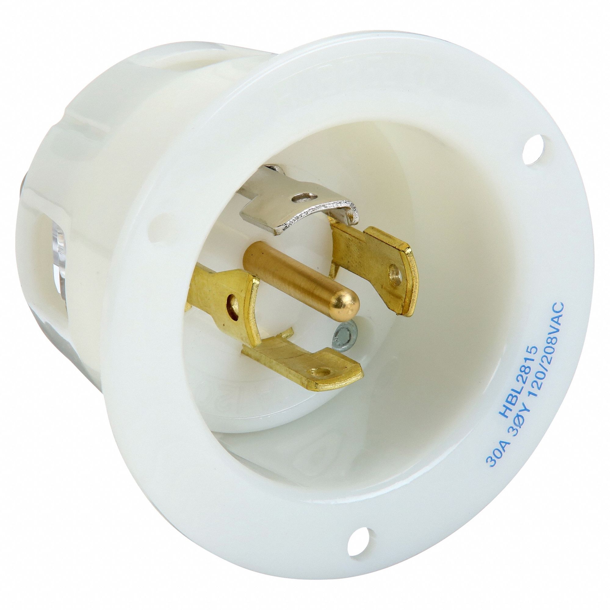 HUBBELL, L21-30P, 30 A, Flanged Locking Inlet - 3D103|HBL2815 - Grainger