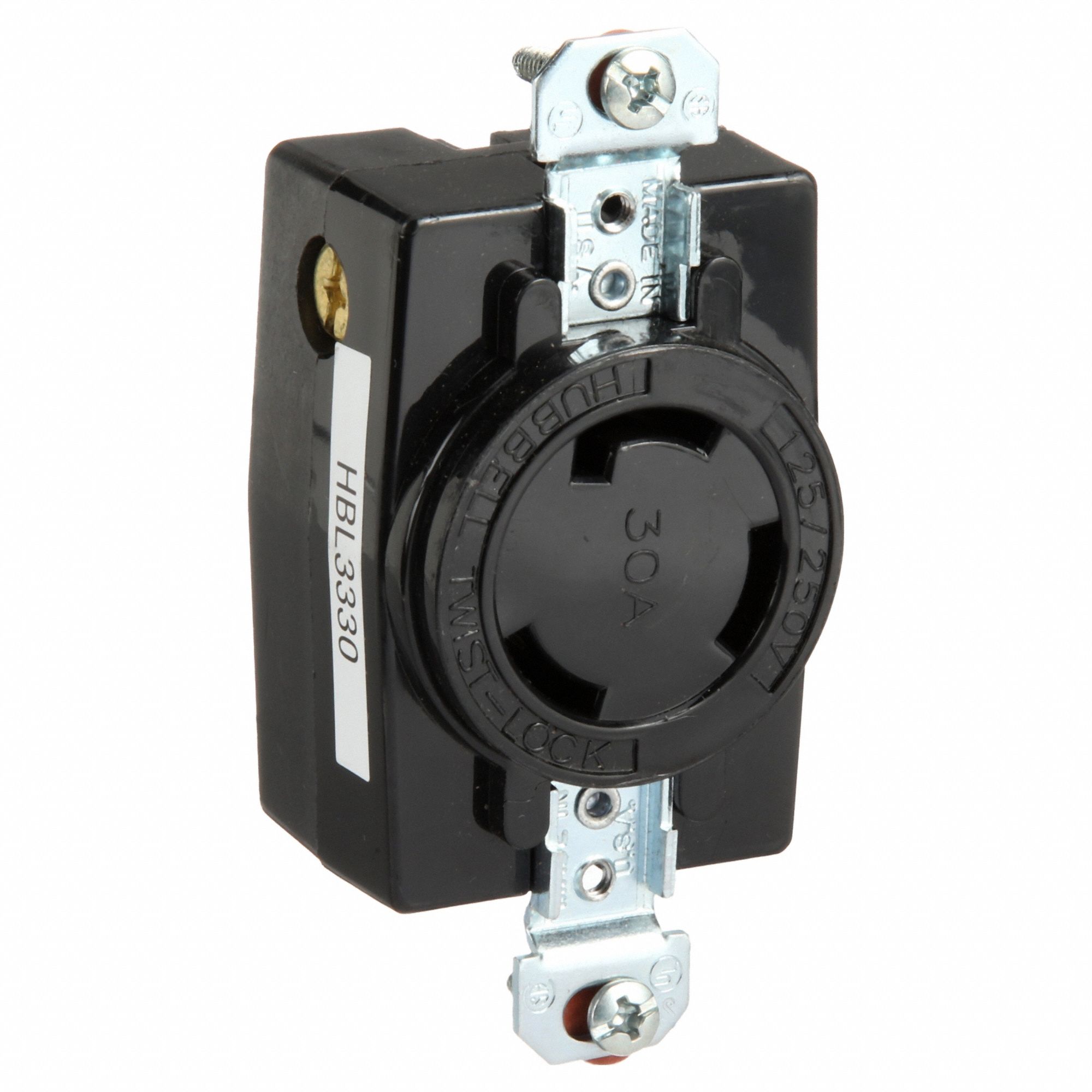 Non-NEMA, 30 A, Locking Receptacle - 3D109|HBL3330 - Grainger