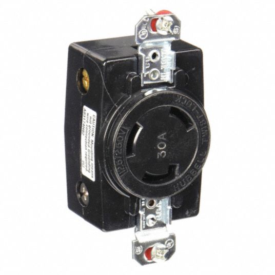 Non-NEMA, 30 A, Locking Receptacle - 3D109|HBL3330 - Grainger