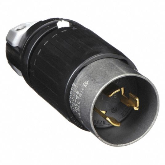 50 A, 250V DC/600V AC, Locking Plug - 3D124|HBL3763C - Grainger