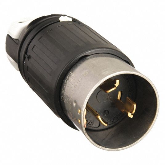 50 A, 250V DC/600V AC, Locking Plug - 3D126|HBL3765C - Grainger
