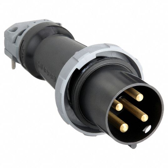 100 A, 600V AC, IEC Pin and Sleeve Plug - 3D132|HBL4100P5W - Grainger
