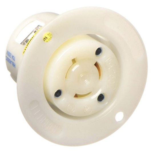L6-15R, 15 A, Flanged Locking Receptacle - 3D153|HBL4585C - Grainger