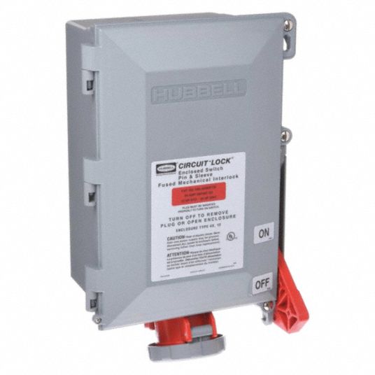 Fused, 60 A, Watertight Mechanical Interlock Device - 3D160|HBL460MIF7W ...