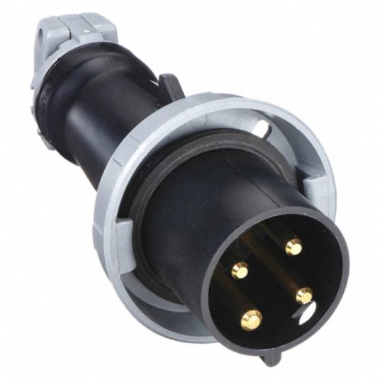 60 A, 600V AC, IEC Pin and Sleeve Plug - 3D162|HBL460P5W - Grainger