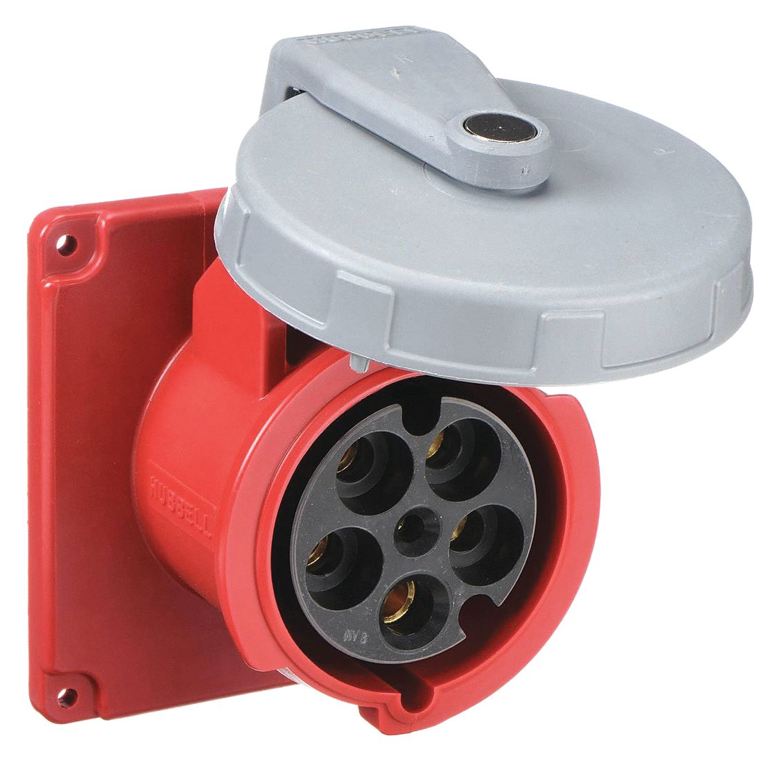 100/125 A, 200/346 to 240/415V AC, Watertight Pin and Sleeve Receptacle ...