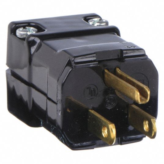 5-15P, 15 A, Straight Blade Plug - 3D224|HBL5965VBLK - Grainger