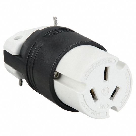 10-50R, 50 A, Straight Blade Connector - 3D259|HBL7515C - Grainger