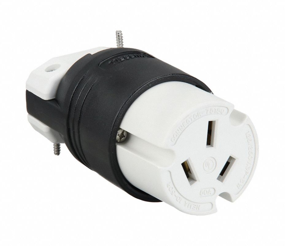 HUBBELL Conector General 125/250VCA Negro/Blanco - 3D259 | HBL7515C ...