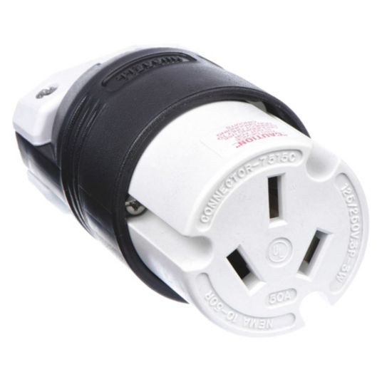 10-50R, 50 A, Straight Blade Connector - 3D259|HBL7515C - Grainger