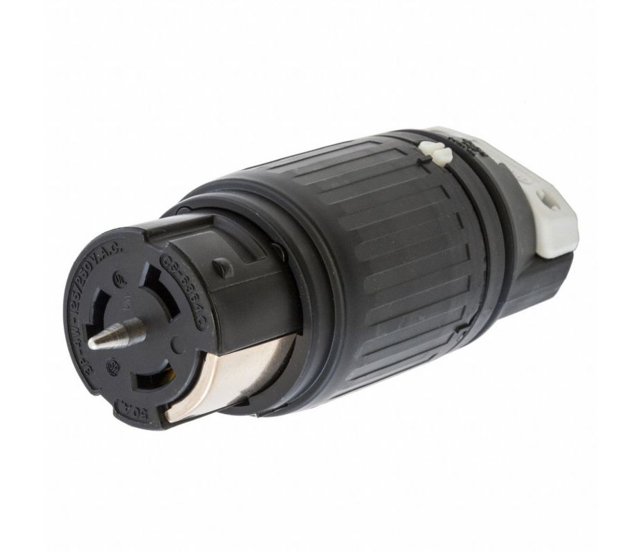HUBBELL Conector de Bloqueo, NEMA No NEMA, 50A, 125/250VCA, Amperes 50 ...