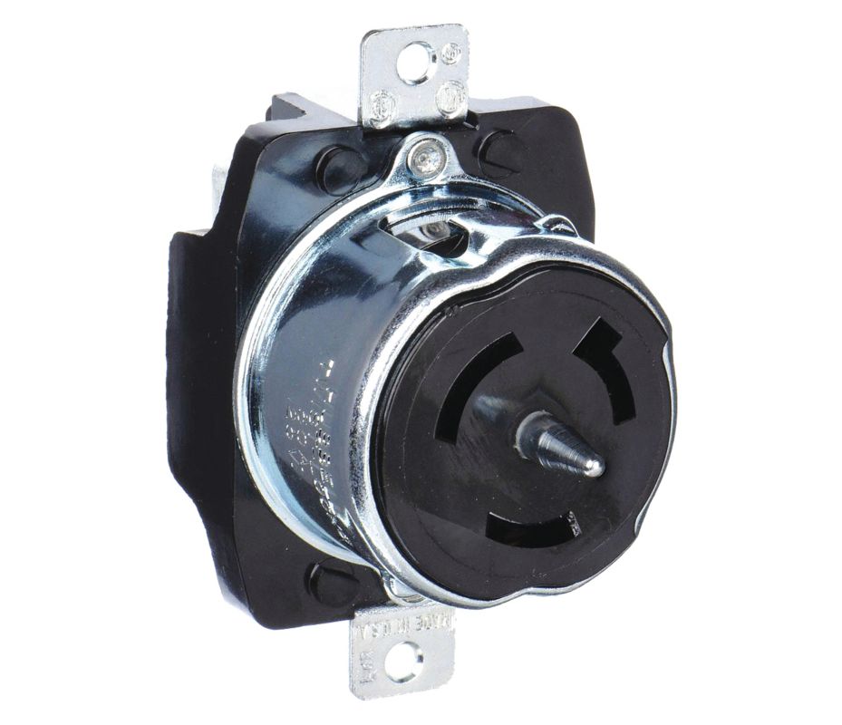 HUBBELL Receptáculo Montado al Ras,Negro, 50 Amperes, 125VCA Voltaje ...