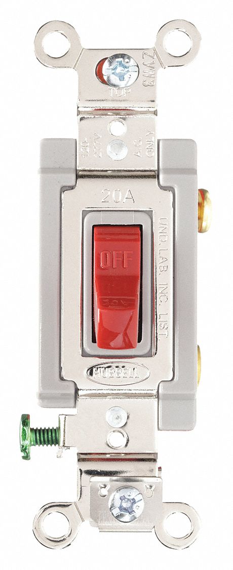 Toggle Switch, Single Pole, Wall Switch - 3D362|HBL1221R - Grainger
