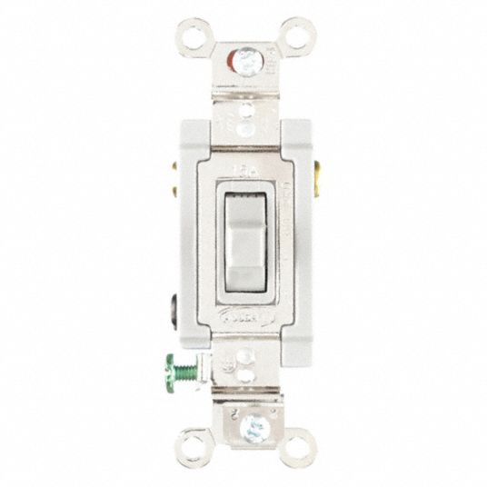 Toggle Switch, Single Pole/Double Throw, Wall Switch - 3D377|HBL1556GY ...